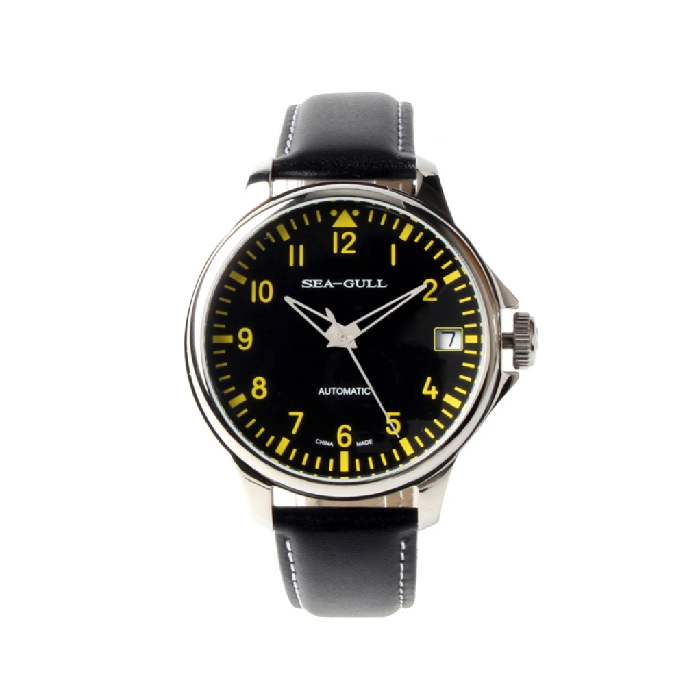 Seagull 44mm Dial Automatic Chinese Big Pilot Watch Commander Arabic ...