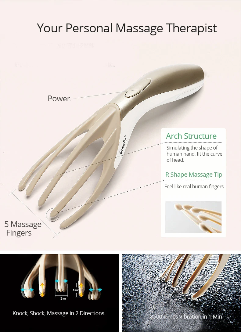 Appareils beauté santé,Masseur de cuir chevelu électrique,peigne de cou ...