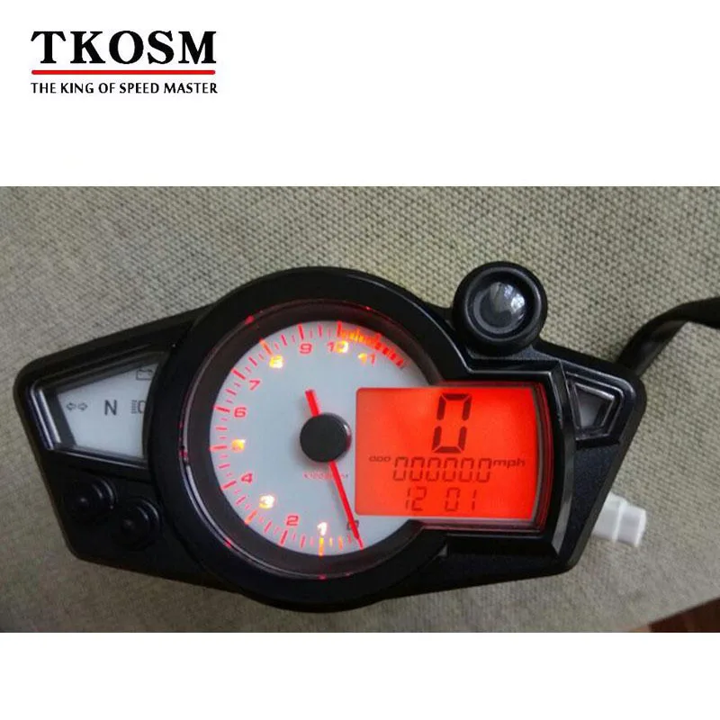 TKOSM New Motorcycle Speedometer Odometer Meter Adjustable Wheel Size ... TKOSM New Motorcycle Speedometer Odometer Meter Adjustable Wheel Size ...