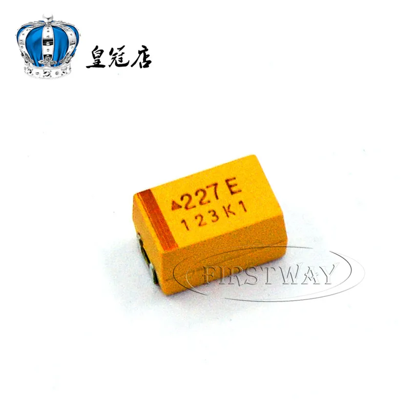 5pcs/smd Tantalum Capacitor 227e 220uf 25v E-type 7343h 2917 Yellow ...