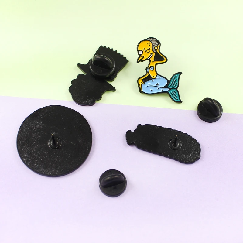 The Simpsons Family Anime Pins brooch Mr Burns Bart Simpson Marge ...