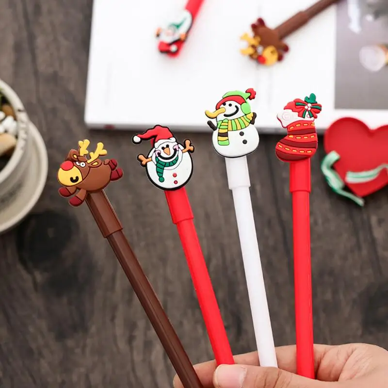 30 pcs/lot Cute Christmas gel pens for writing Cartoon 0.38mm Santa ...