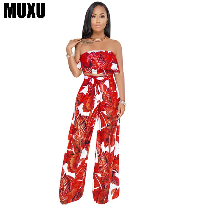 Conjunto de dos piezas MUXU floral recortado conjunto de dos piezas top ...