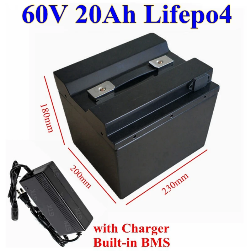 Rechargeable-60V-20ah-Lifepo4-lithium-battery-pack-with-BMS-20S-for ...