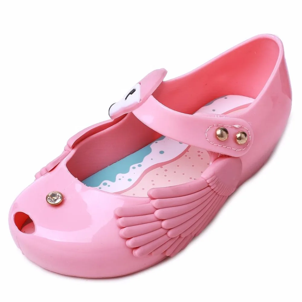 Mini Shoes Brands Wing Cute Girls Jelly Sandals 2018 New Children Shoes ...