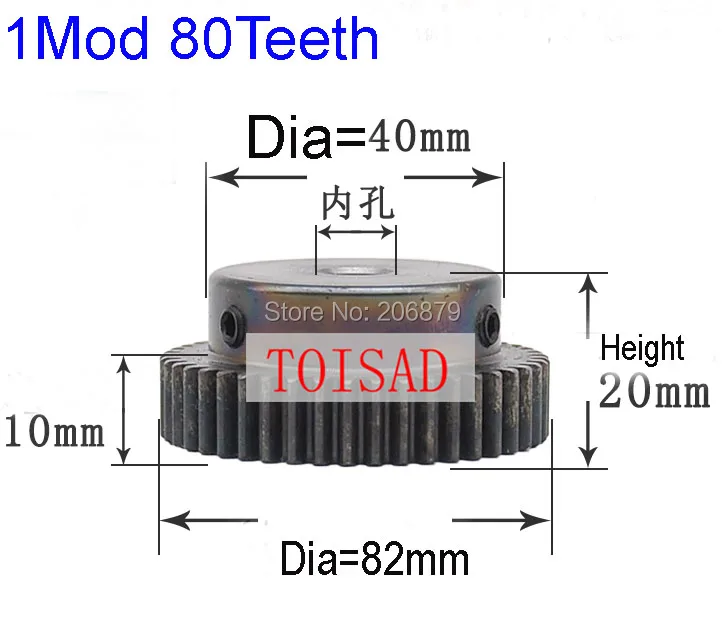 Module1.0 80T Teeth Spur High precision Gear Rack and Pinion rack gear ...