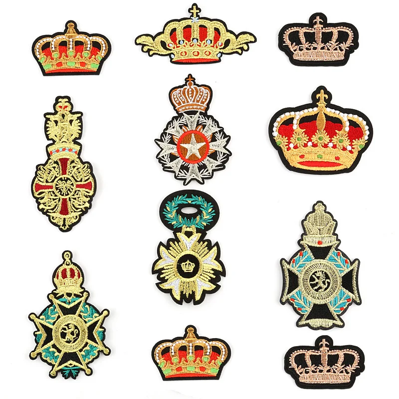 Clothes Decoration Crown Patch | Golden Crown Iron Patches | Patches ...