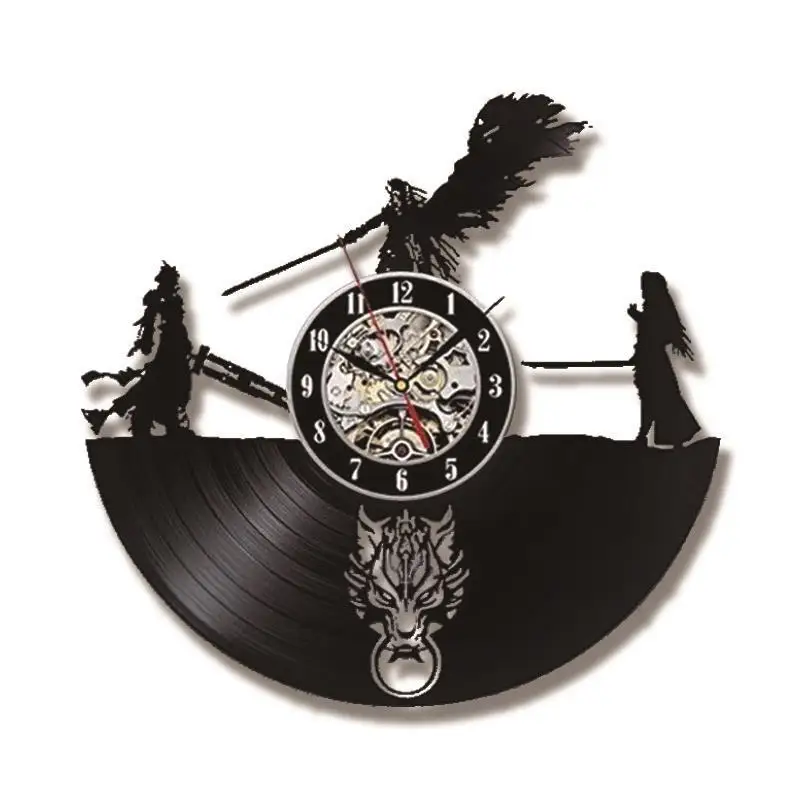 Hot Vinyl Record CD Wall Clock Antique Style Final Fantasy Theme Art ...