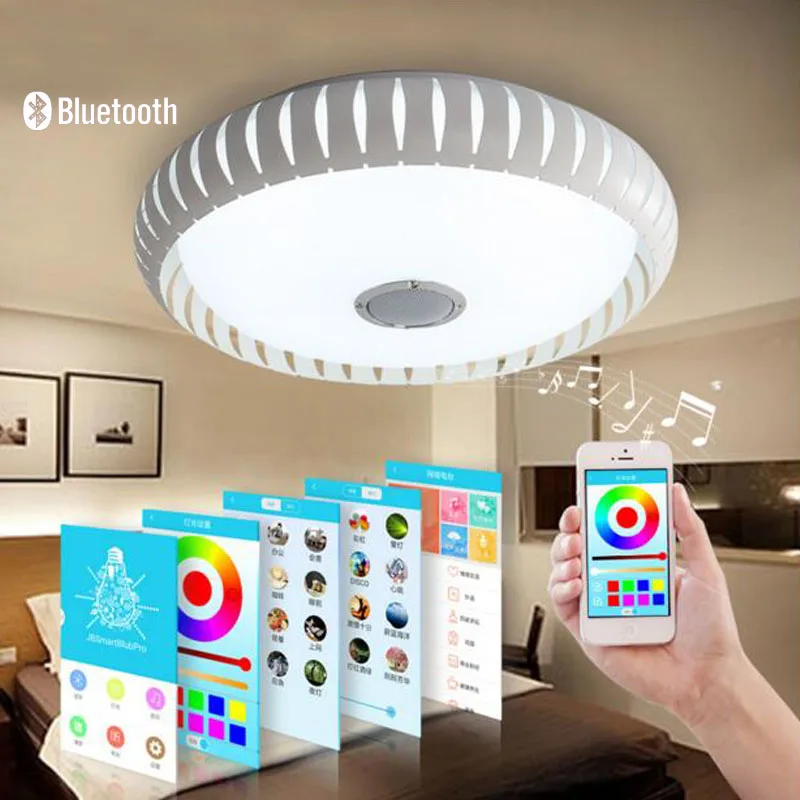Bluetooth 4.0LED study lamp bedroom ceiling light warm APP Bluetooth ...