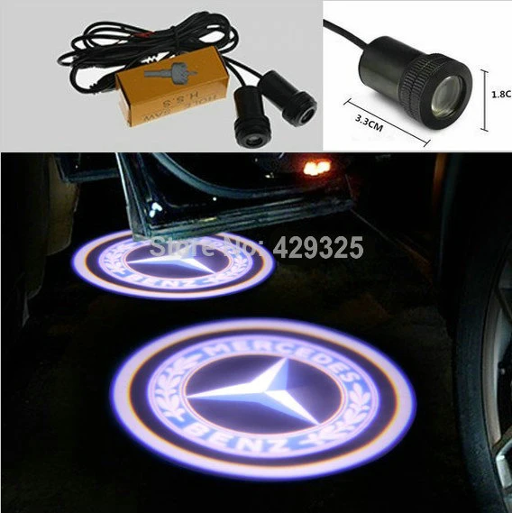 mercedes benz logo Ghost shadow light for Benz LED car logo projector ...