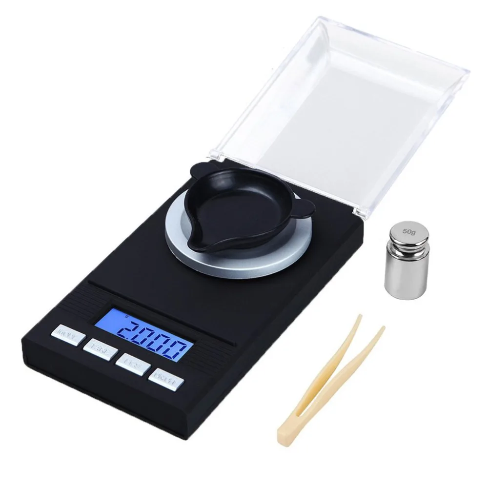 High Precision 50g/20g 0.001g Digital Milligram Gram Scale Balance ...