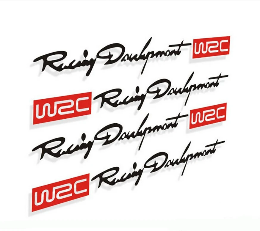 4PCS Car Styling Fashion WRC World Racing Development Creative Car Door ...