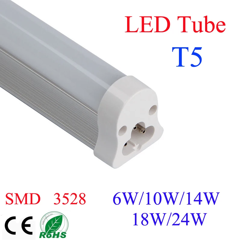 LED Tube T5 6W/10W/14W/18W/24W AC85 265V SMD 2835 Warm/Cold White Light ...