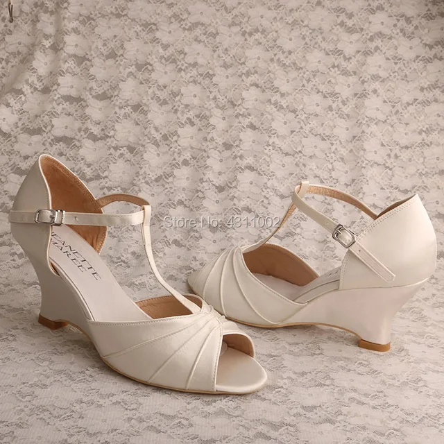 Ivory Wedge Wedding Shoes Ivory Platform Outlet Wedges