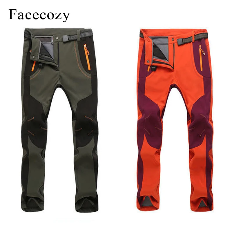 2019 New Men Women Winter Warm Fishing Pants Outdoor Softshell Hiking ...