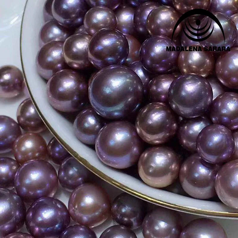 MADALENA-SARARA-4-5mm-Perfectly-Round-Freshwater-Pearl-Purple-Color ...