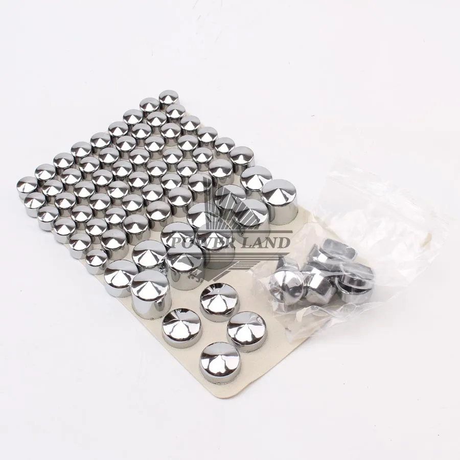 1set 75pcs Chrome Motorcycle Fairing Screws Cap Frame Bolt Toppers Caps ...