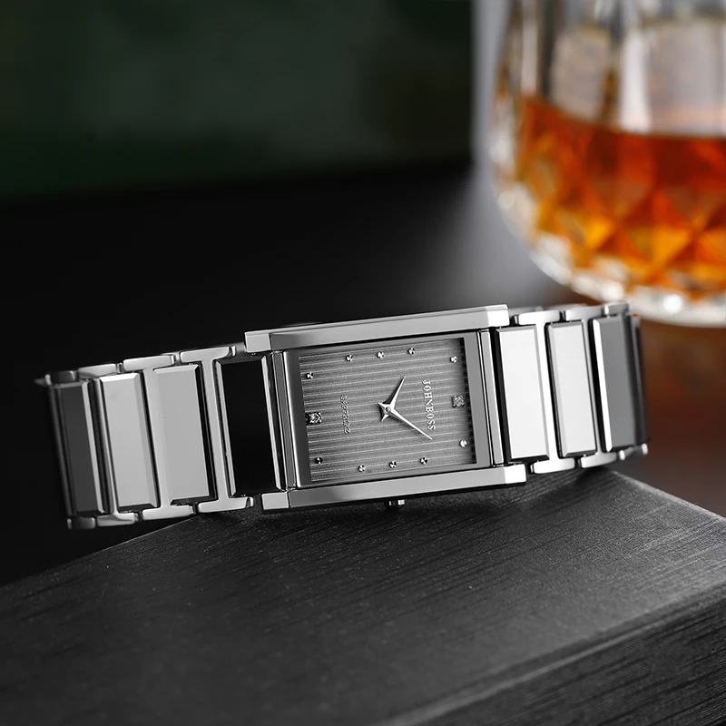 Industrial Design Tungsten steel Square Business Watch Man Swiss ...