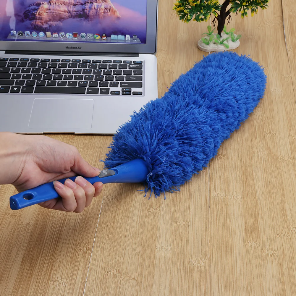 Soft Microfiber Cleaning Duster Dust Cleaner Handle Feather Static Anti ...