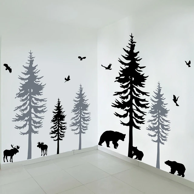 White Tree Wall Decals