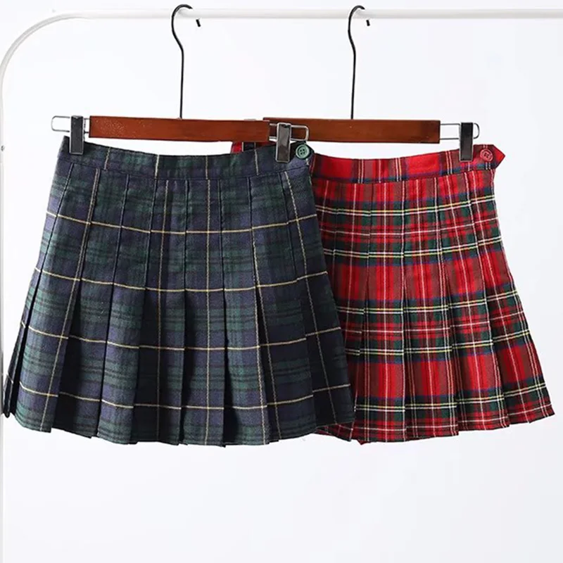 Harajuku 2018 Women Fashion Summer High Waist Pleated Skirt Wind