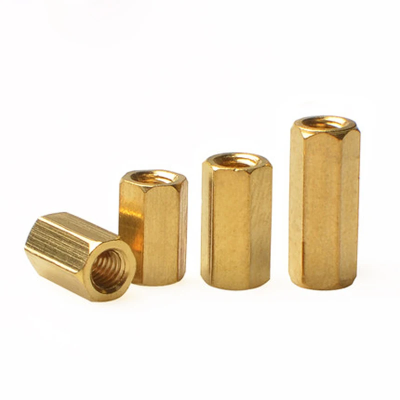 M3 Brass Double Pass Hexagonal Pillars Isolation Column Nuts Length 4mm ...