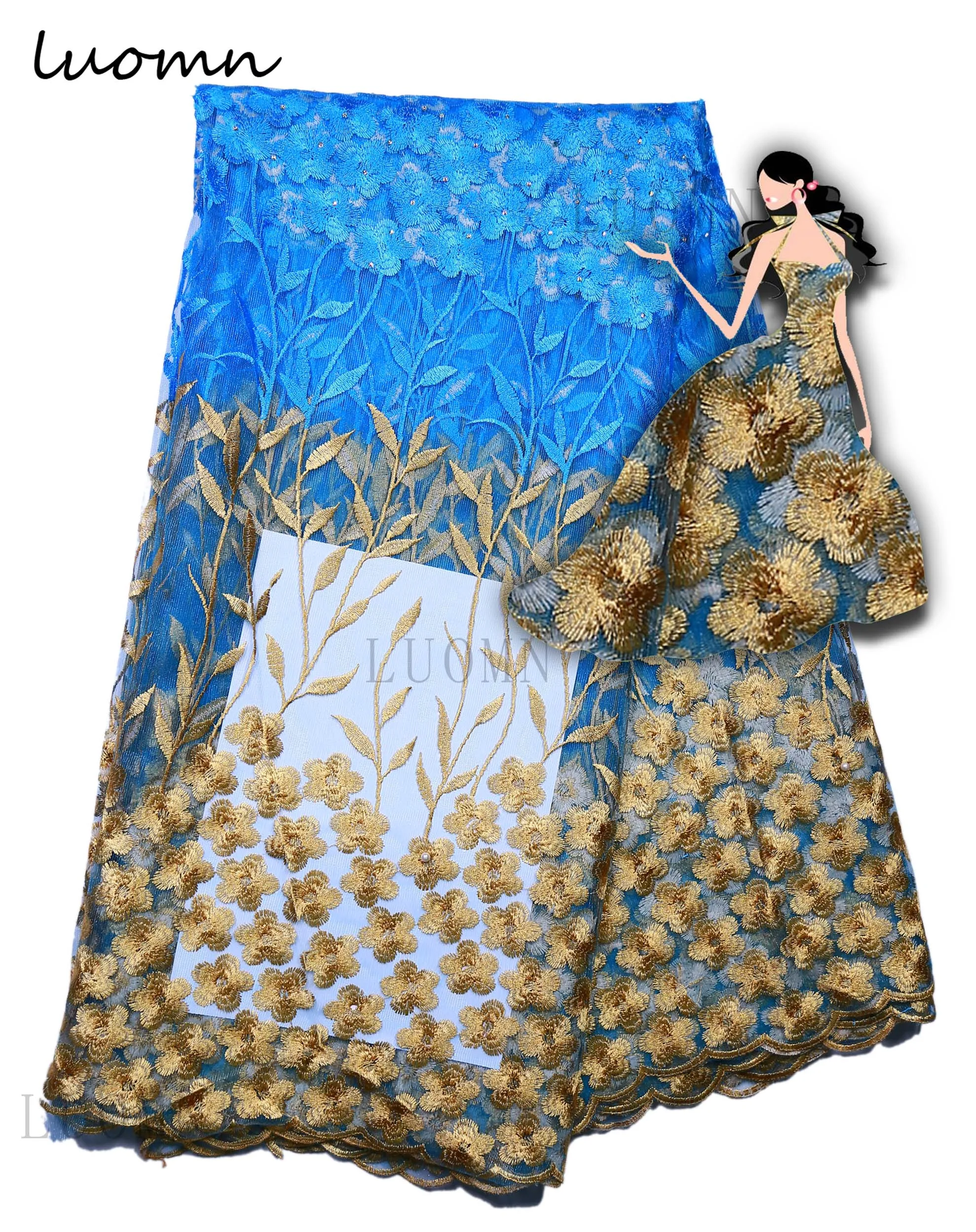 New Arrival High Quality African French net Lace Fabric With stones ...