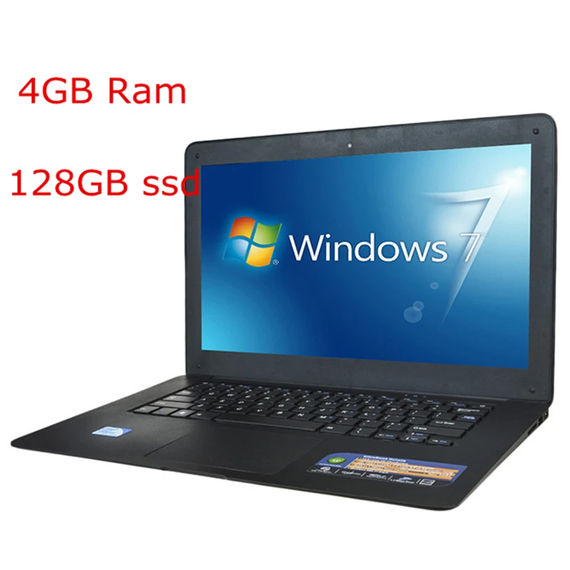 Cheap 14inch Laptop Computer Notebook J1900 Quad Core 4G RAM 128GB Ssd