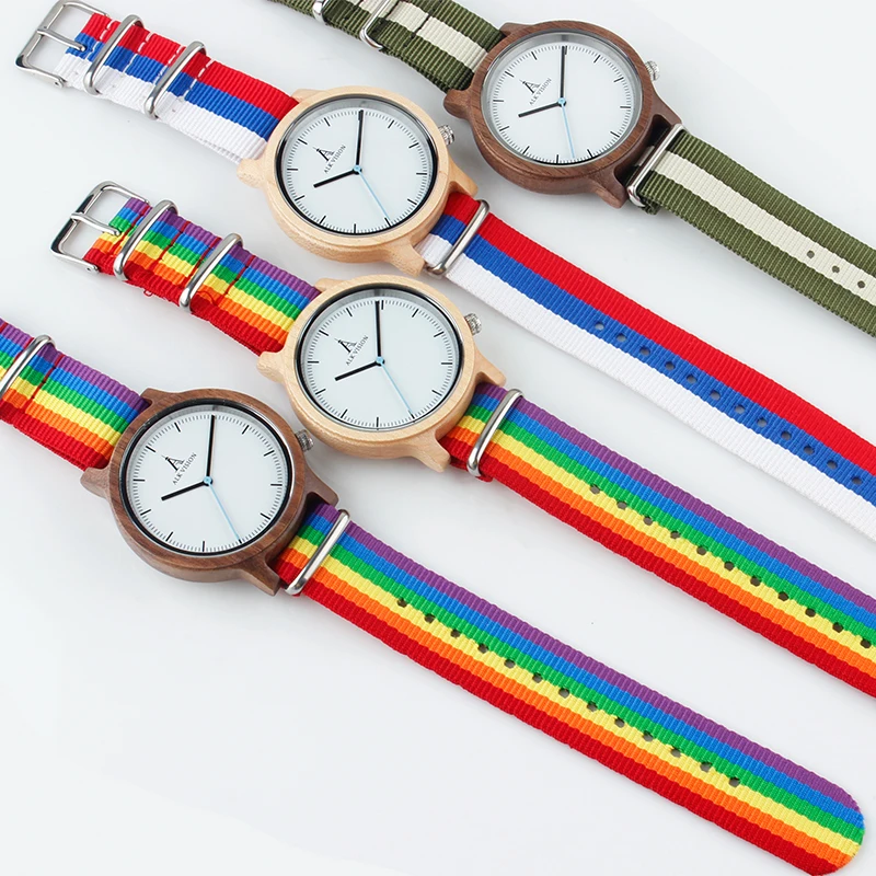LGBT Rainbow Pride Wooden Wristwatch - Queerks™