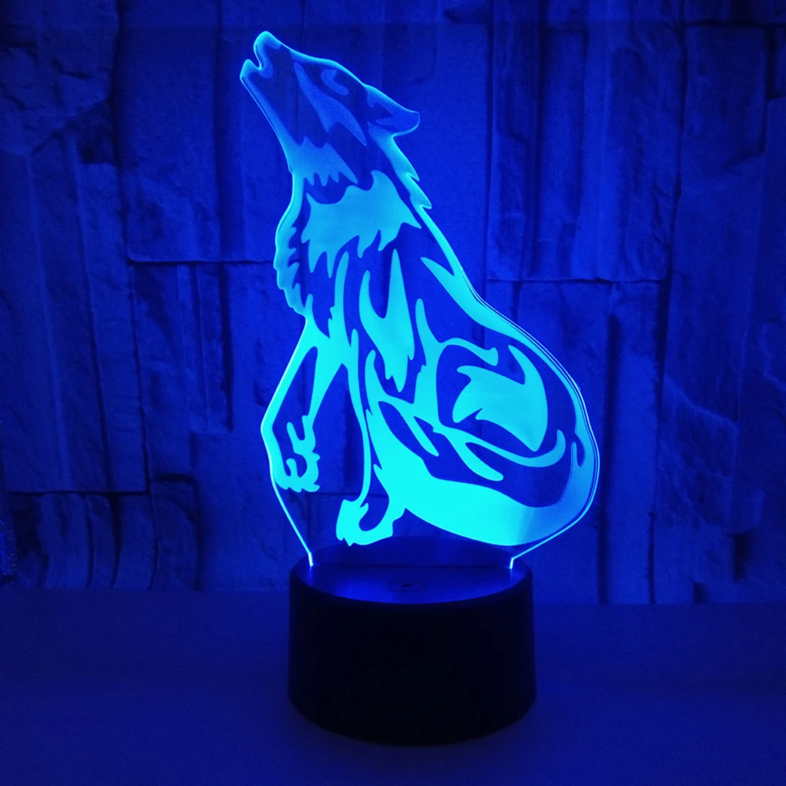 Aliexpress.com : Buy Acrylic 3D Night Light Wolf Lamp LED USB Touch ...
