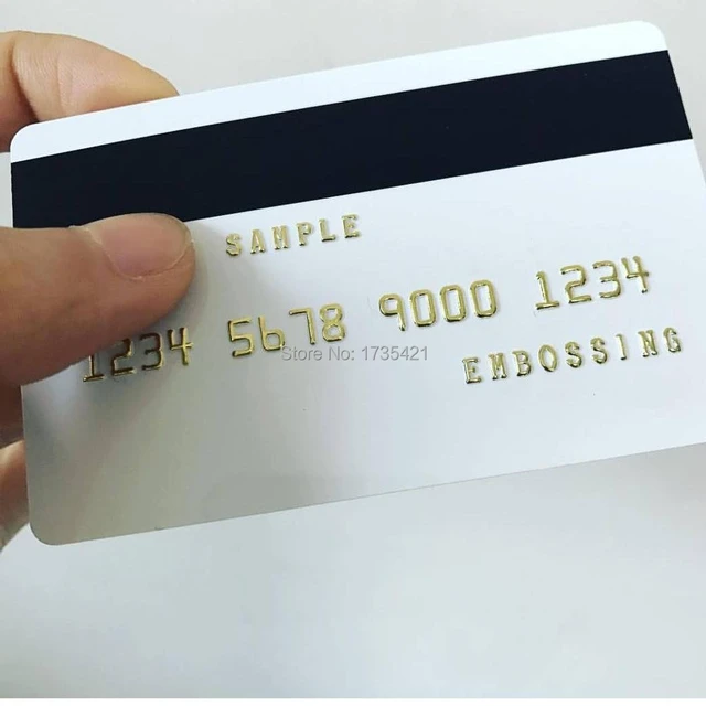 Blank Credit Card Back