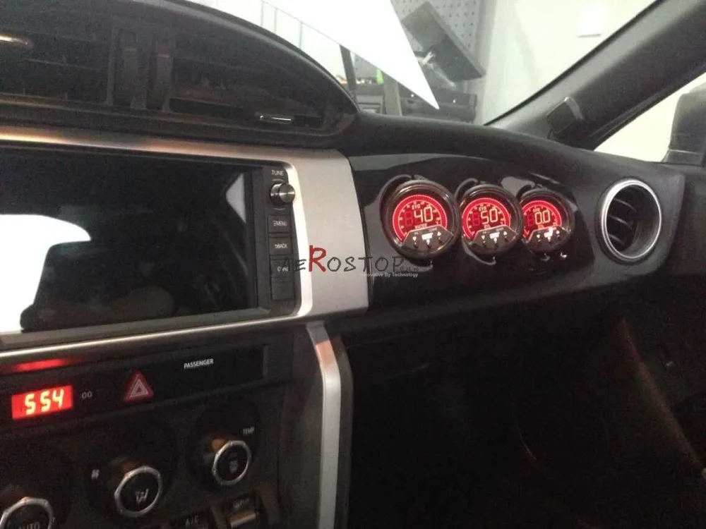 FT86 GT86 FRS BRZ LHD ACE STYLE DASH TRIPLE GAUGE POD 60MM CARBON FIBER ...