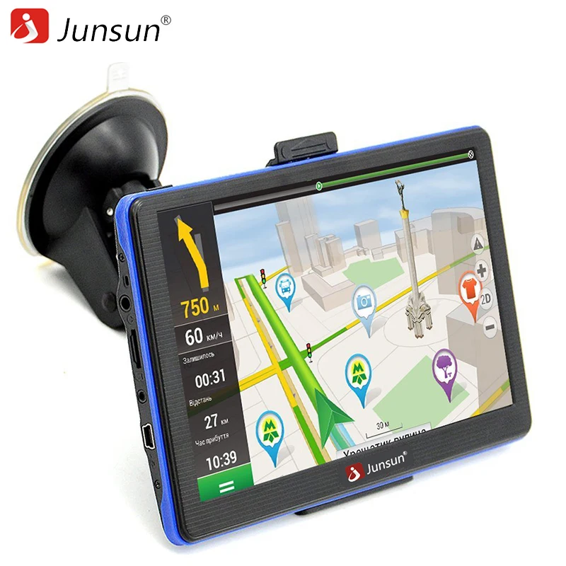 Junsun 7 inch HD Car GPS Navigation FM Bluetooth MP4 MP3 automobile ...