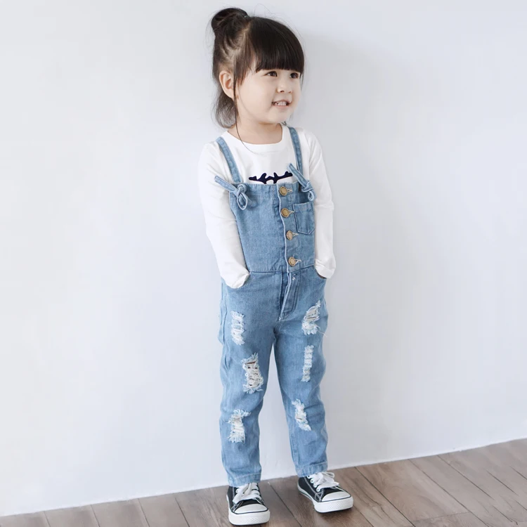 2018 New Arrival Girls Denim Overalls High Quality Kids Overall Jeans ...