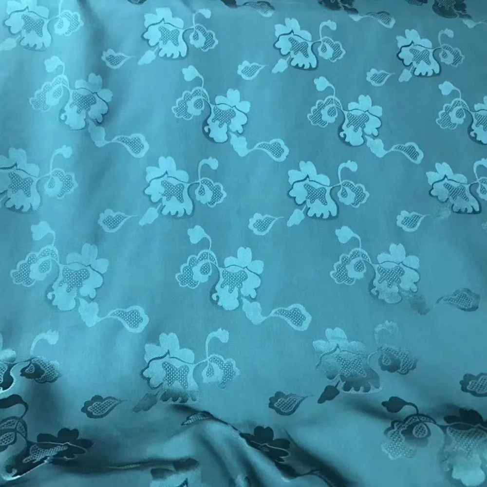 Tela JACQUARD de seda estampada, tejido de 140cm de ancho, 100% seda ...