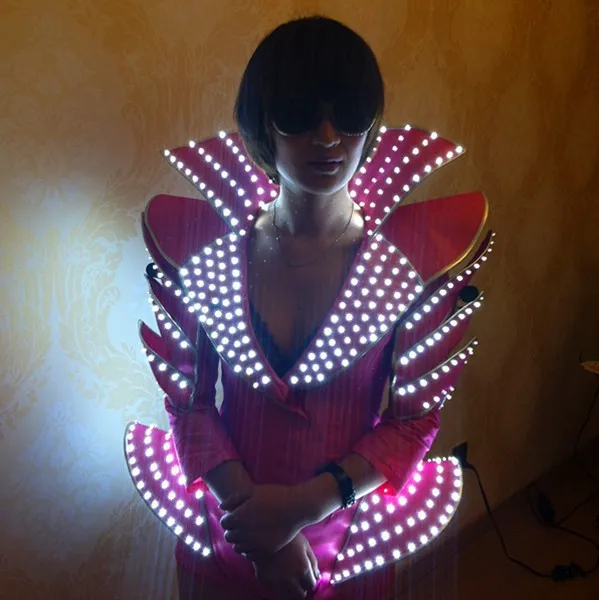 El Product Led Stage Clothes Luminous Costume Robot Suits Led Clothing ...