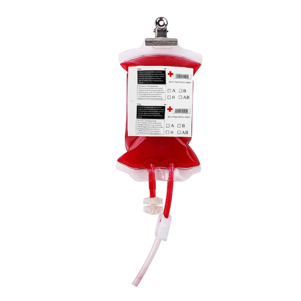 300ML Transparent Clear Blood Bag Pvc Reusable Blood Energy Drink Bag ...