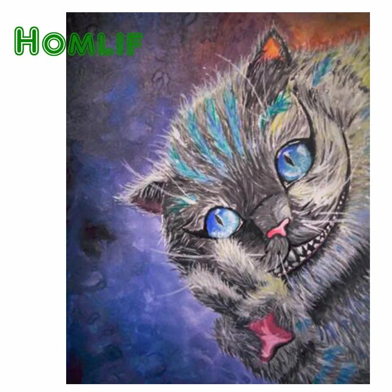 Painting rhinestones plastic crafts diy diamond Cute black cat painting ...