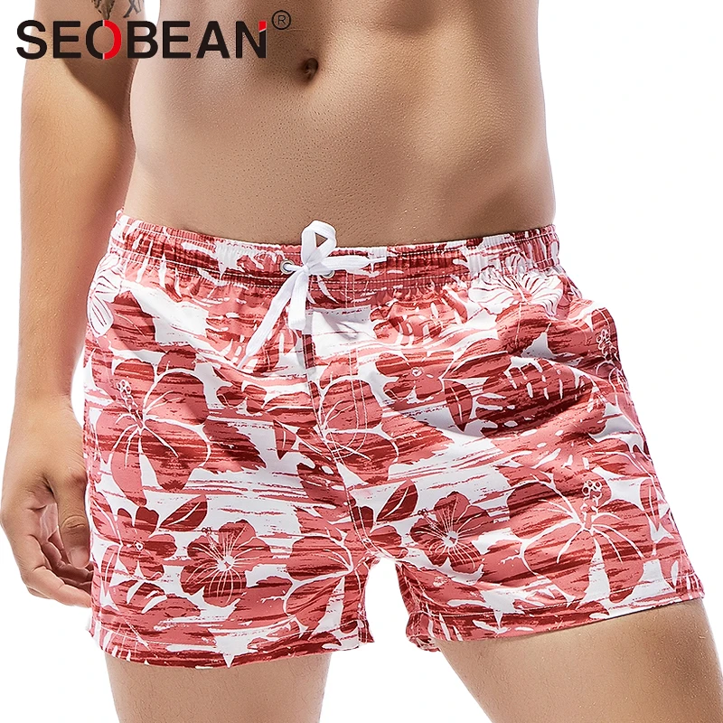 Seobean Brand Men's Beach Shorts Boardshorts Swim Surfing Boxer Trunks ...
