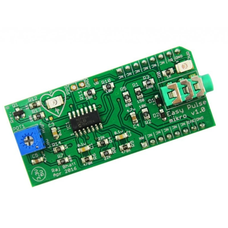 Elecrow Easy Pulse Mikro Pulse Sensor For Arduino Diy Kit With Transmittance Ppg Pulse Sensor
