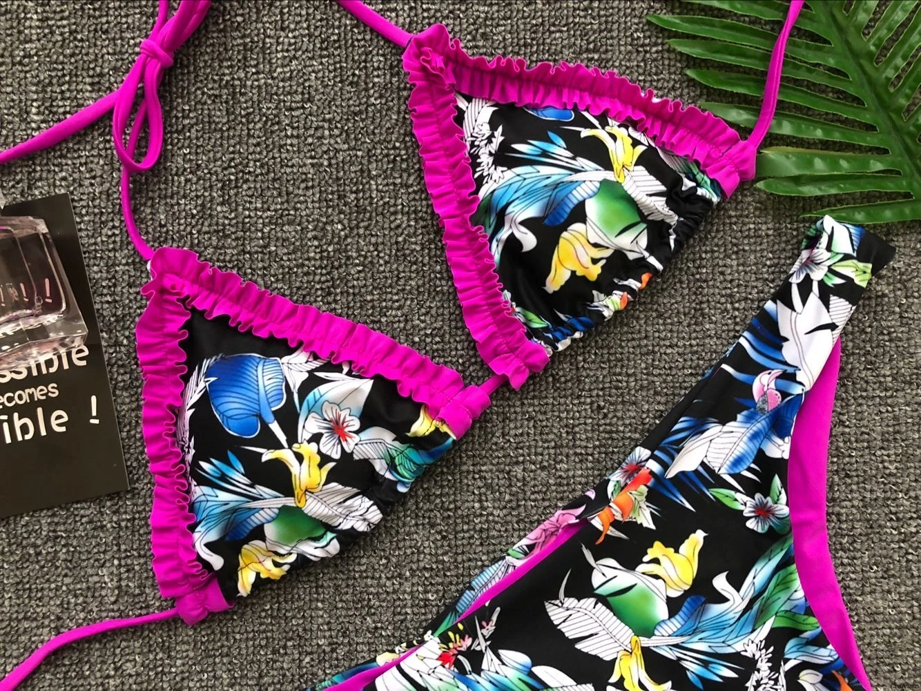 Women Swimwear 2018 Sexy Print Bandage Brazilian Bikini Off Shoulder ...