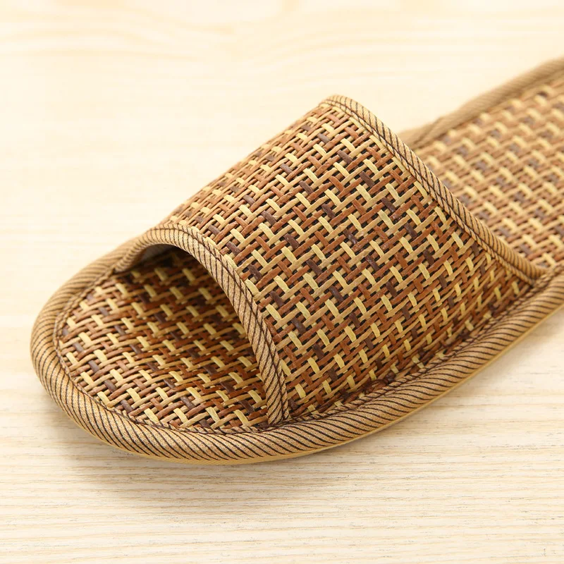 New Arrival Natural Tropical Royal Rattan Home Slippers, Bamboo Rattan ...