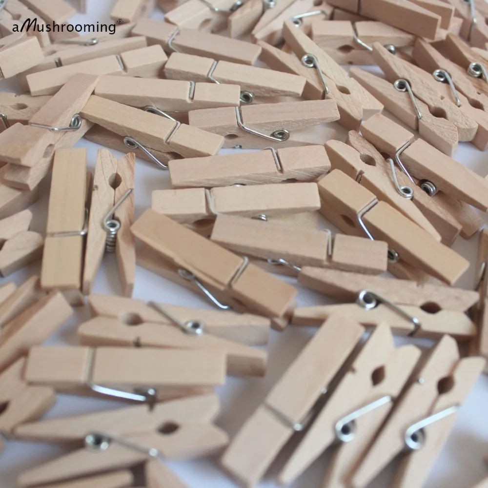 Wholesale Clothespins Copper Alligator Clips Wood Clip/clamp/pins Mini ...