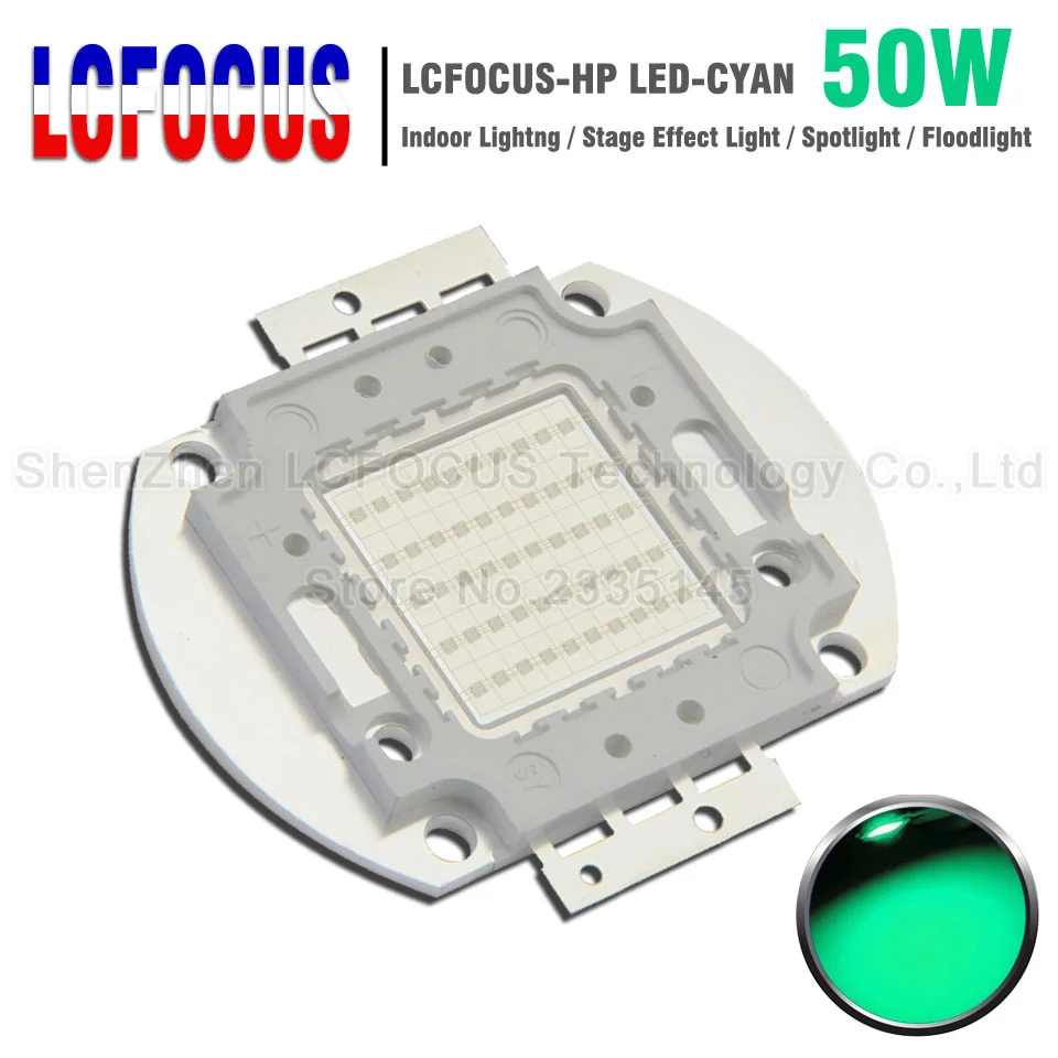 Aliexpress.com : Buy Super Bright 50W Cyan 490 495nm LED Chip SMD COB ...