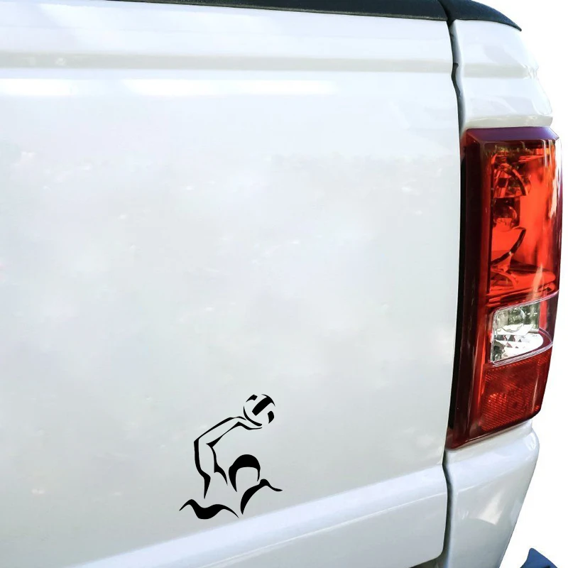 QYPF 11.2*13.5 Interesting Aerobic Exercise Water Polo Athlete Decor Car Sticker Vinyl ...