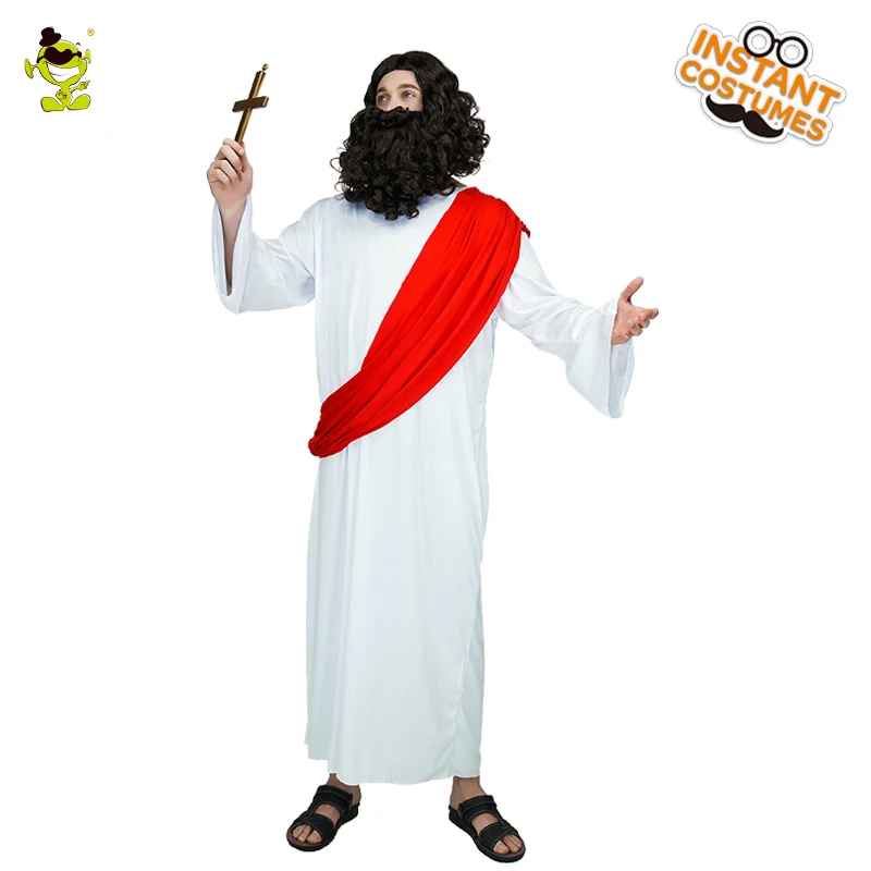 Men-Jesus-Cosplay-Costume-Halloween-White-Long-Jesus-Robe-Fancy-Dress ...