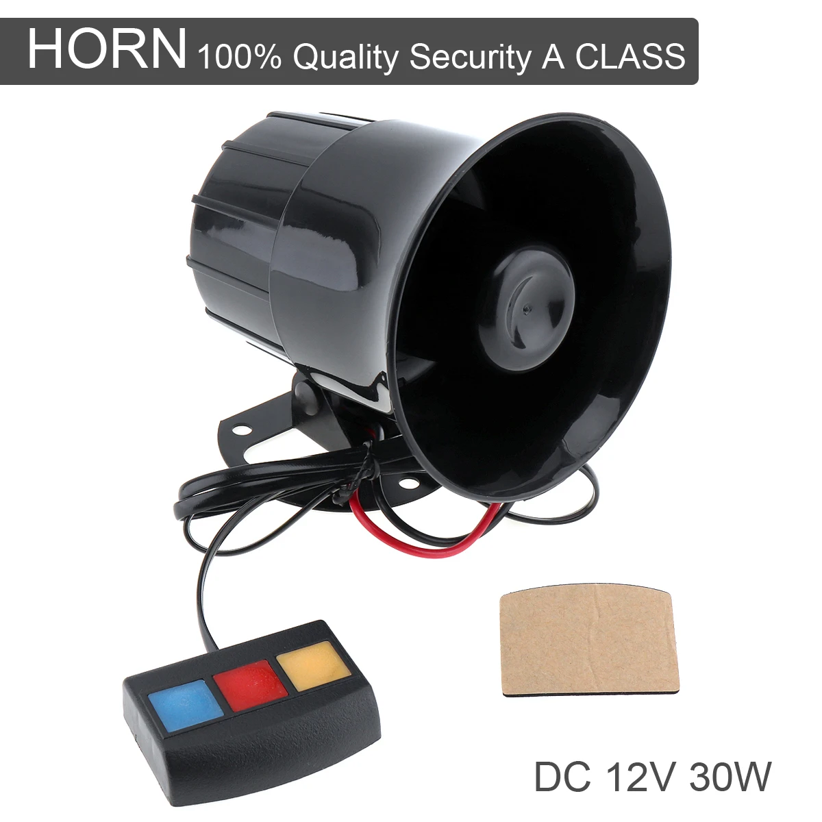 30W 12V 3 Sound 105db Air Horn Siren Speaker with MIC Microphone Loud ...