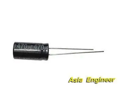 50 pcs Aluminum Radial Electrolytic Capacitor 470uF 25V|aluminum pouch ...