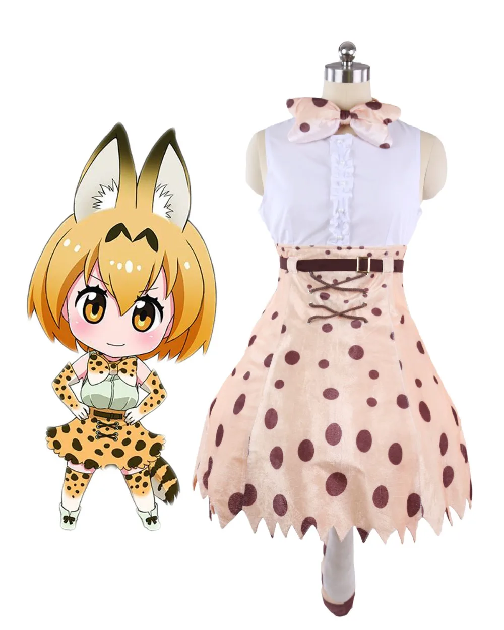 Kemono Friends Serval Cat Cosplay Costume Custom Made-in Anime Costumes ...