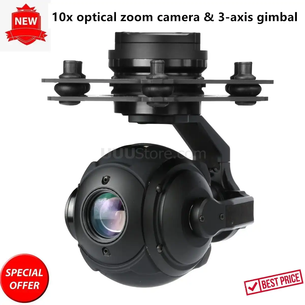 5 30KM long distance 18X Dual Sensor of Zoom UAV Thermal Imaging Camera with 3 Axis Gimbal for ...